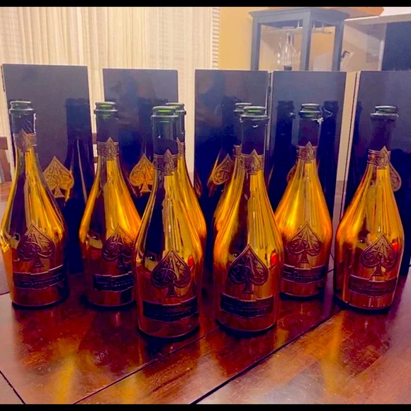 Accents | Set Of 6 Ace Of Apades Bottle With Case | Poshmark
